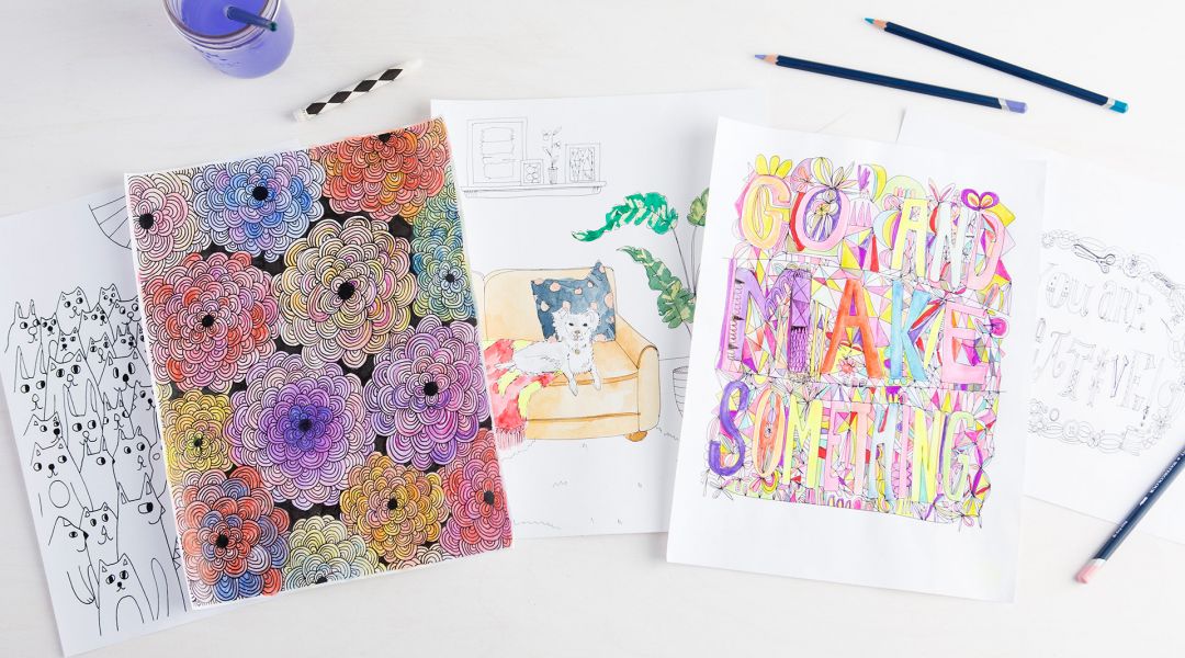 30 Coloring Pages with Courtney Cerruti, Lisa Congdon and Pam Garrison ...